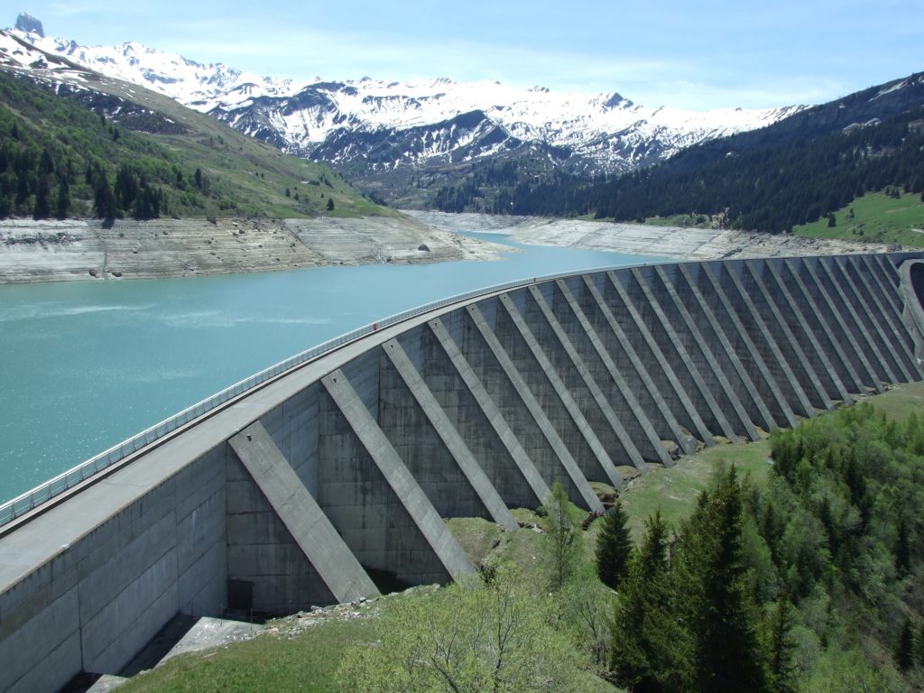How is power produced in Hydro-electric power plant?